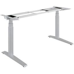 Fellowes Levado elektrisch höhenverstellbares Schreibtischgestell silber ohne Tischplatte, C-Fuß-Gestell silber 120,0 - 180,0 x 80,0 cm
