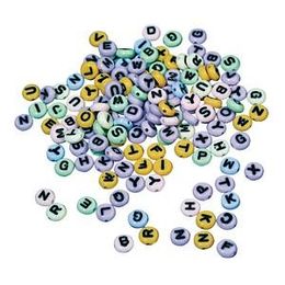 Rayher Bastelzubehör Plastikperlen Buchstaben rund mehrfarbig