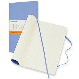 Moleskine Notizbuch Classic Collection flexibler Einband ca. DIN A5 liniert, hortensienblau Softcover 240 Seiten