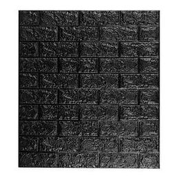 10 Relaxdays Wandpaneele selbstklebend, schwarz 70,0 x 78,0 cm