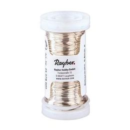 Rayher Silberdraht mit Kupferkern Basteldraht silber 0,5 Ø mm 50,0 m 1 Rolle