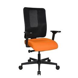 Topstar Bürostuhl Sitness Open X (N) Deluxe mit Schiebesitz, OX30WTW2 T340 Stoff orange, Gestell schwarz