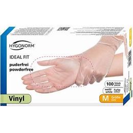 HYGONORM unisex Einmalhandschuhe IDEAL FIT weiß Größe M 100 St.