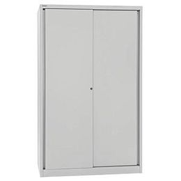 Bisley Schiebetürenschrank ECO, SD12194S645 lichtgrau 4 Fachböden 120,0 x 43,0 x 198,0 cm