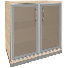 FM Aktenschrank Sidney, 4260267328798 akazie, Acrylglas satiniert 1 Fachboden 80,0 x 44,2 x 78,1 cm