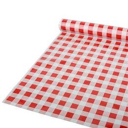 Papstar Tischdecke Karo 88161 rot, weiß 80,0 cm x 50,0 m