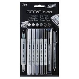 Copic® ciao "5+1"-Sets Layoutmarker-Set grau 1,0 + 6,0 mm, 6 St.