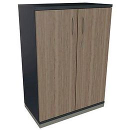 FM Aktenschrank Sidney, 4260429764846 lavagrau, eiche 2 Fachböden 80,0 x 44,2 x 113,3 cm