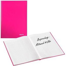 Leitz Notizbuch WOW DIN A4 kariert, pink-metallic Hardcover 160 Seiten