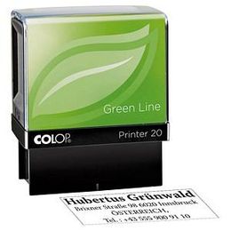 Colop Textstempel, individualisierbar Printer 20 Green Line selbstfärbend schwarz ohne Logo