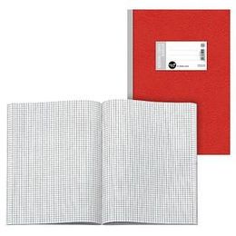 URSUS Geschäftsbuch DIN A4 kariert, rot Hardcover 192 Seiten