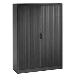 C+P CP Omnispace Rollladenschrank schwarzgrau 3 Fachböden 120,0 x 42,0 x 166,0 cm