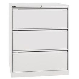 Bisley Hängeregistraturschrank verkehrsweiß 3 Schubladen 80,0 x 62,2 x 101,6 cm