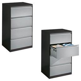 C+P CP C 2000 Acurado Hängeregistraturschrank grau, dunkelgrau 4 Schubladen 78,7 x 59,0 x 135,7 cm