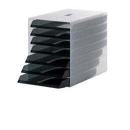 Durable Schubladenbox IDEALBOX dunkelgrau 1712000050, DIN C4 mit 7 Schubladen