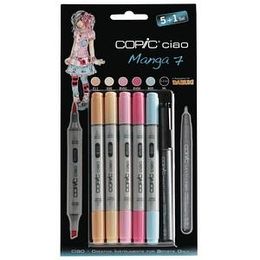 Copic® Ciao Manga 7 Layoutmarker-Set farbsortiert 1,0 + 6,0 mm, 6 St.