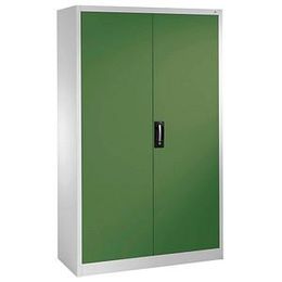 C+P CP Stahlschrank 08930-00 S10012 lichtgrau, rededagrün 120,0 x 40,0 x 195,0 cm, aufgebaut