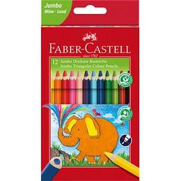 Faber-Castell Jumbo Buntstifte farbsortiert, 12 St.
