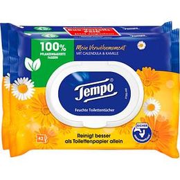 Tempo Feuchtes Toilettenpapier Mein Verwöhnmoment Duo-Pack 1-lagig, 2x 42 Tücher