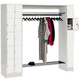 C+P CP Garderobe mit Schließfächern Serie 8070 lichtgrau 80730-00 S10003, 15 Schließfächer 210,0 x 48,0 x 195,0 cm