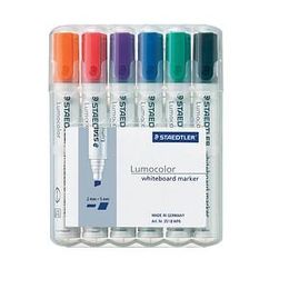 Staedtler Lumocolor Whiteboard-Marker farbsortiert 2,0 - 5,0 mm, 6 St.