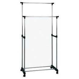 HAKU Möbel Rollgarderobe 44535 schwarz Metall 80,0 x 96,0-165,0 cm