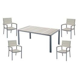 Garden Pleasure Sitzgruppe Olivia, anthrazit Holz, Metall, 5-teilig