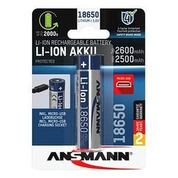 Ansmann Akku 18650 Micro-USB 18650 2.600 mAh