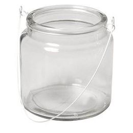 Rayher Windlicht transparent mit Henkel 10 cm