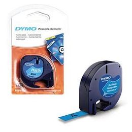 Dymo Schriftband LetraTag 91225 S0721650, 12 mm schwarz auf blau