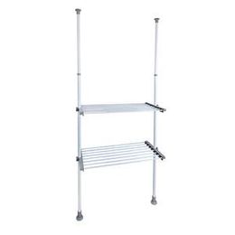 Wenko Teleskop-Garderobe Herkules Twin 50612100 grau Metall 73,0 - 120,0 x 165,0 - 300,0 cm