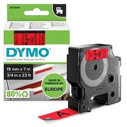 Dymo Schriftband D1 S0720870, 19 mm schwarz auf rot