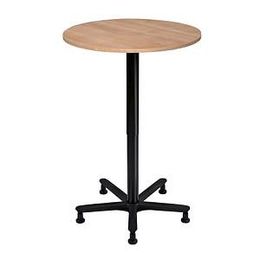 Hammerbacher VST08 Stehtisch höhenverstellbar nussbaum 80,0 x 80,0 x 72,0 - 114,0 cm