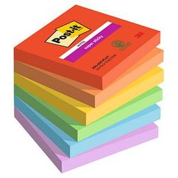 Post-it® Playful Haftnotizen extrastark farbsortiert 6 Blöcke