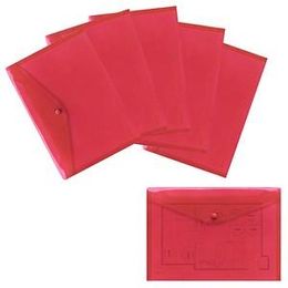 10 Foldersys Dokumententaschen DIN A4 rot glatt 0,20 mm