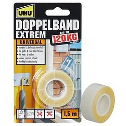 UHU EXTREM doppelseitiges Klebeband 19,0 mm x 1,5 m, 1 Rolle