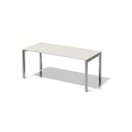 Bisley Cito höhenverstellbarer Schreibtisch grauweiß, silber rechteckig, 4-Fuß-Gestell silber 180,0 x 80,0 cm