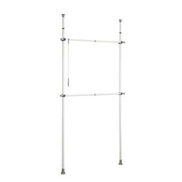 Wenko Teleskop-Garderobe Herkules 50610100 grau Metall 75,0 - 120,0 x 165,0 - 300,0 cm