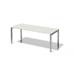 Bisley Cito höhenverstellbarer Schreibtisch grauweiß, silber rechteckig, 4-Fuß-Gestell silber 200,0 x 80,0 cm