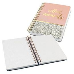 Sigel Notizbuch mit Spirale Jolie® ca. DIN A5 punktraster, rose/gold/schwarz Hardcover 240 Seiten