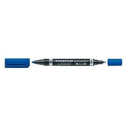 Staedtler Lumocolor duo Permanentmarker blau 0,6 - 1,5 mm, 10 St.