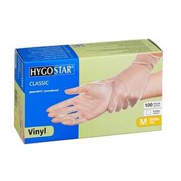 Hygostar unisex Einmalhandschuhe CLASSIC transparent Größe M 100 St.