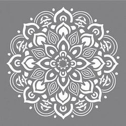 Rayher Dekor-Schablone Mandala grau