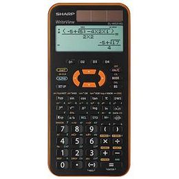 Sharp EL-W531XG Wissenschaftlicher Taschenrechner schwarz/orange