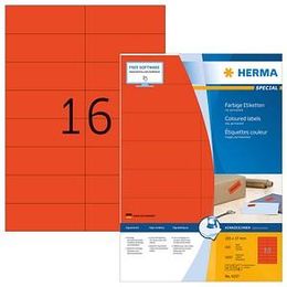 1.600 Herma Etiketten 4257 rot 105,0 x 37,0 mm