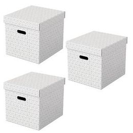 3 ESSELTE Home Aufbewahrungsboxen 33,0 l weiß 32,0 x 36,5 x 31,5 cm