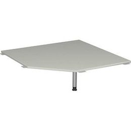 geramöbel geramöbel Verbindungsplatte höhenverstellbar Flex lichtgrau, silber fünfeckig 122,5 x 122,5 x 68,0 - 80,0 cm