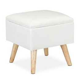 Relaxdays Hocker mit Stauraum 10029605_49 weiß