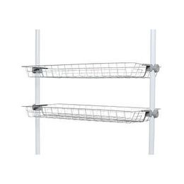 2 Wenko Herkules Ablagen für Garderobensystem grau 94,0 x 38,0 x 8,0 cm