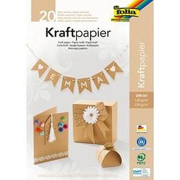 Folia Tonpapier Kraftkarton braun 120/230 g/qm 20 Blatt